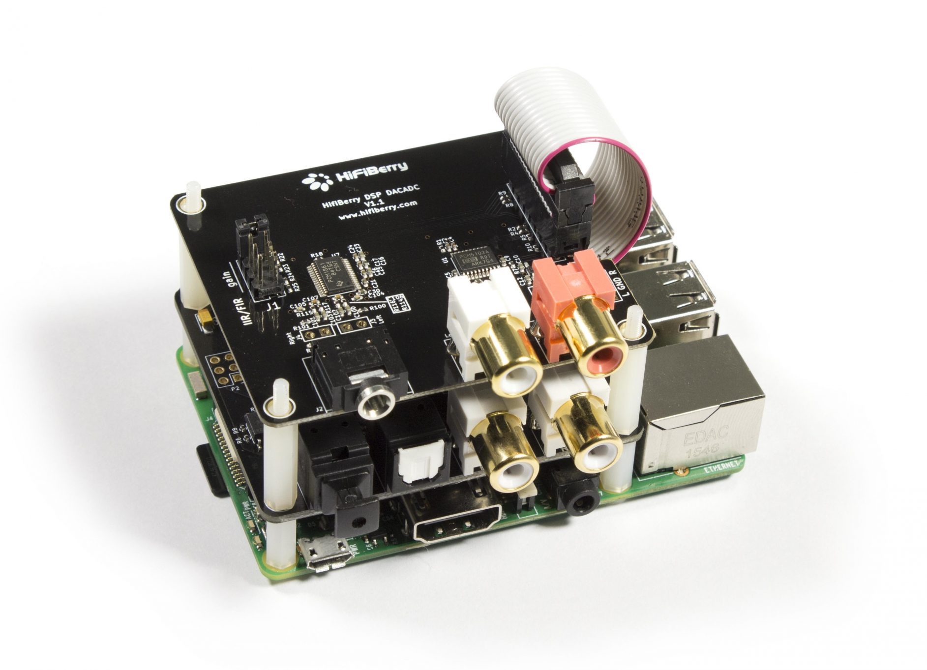 HiFiBerry 2×2 Add-on for DAC+ DSP | HiFiBerry